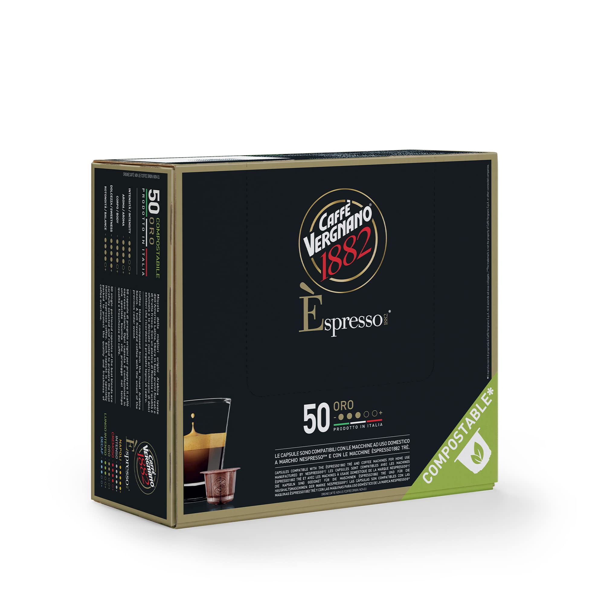 Caffè Vergnano Oro - 50 Capsule Compatibili Nespresso – Cialdein.com